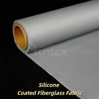 China Grey Color Alkali Free Fireproof Silicone Coated Fiberglass Fabric for Safety Curtains for sale