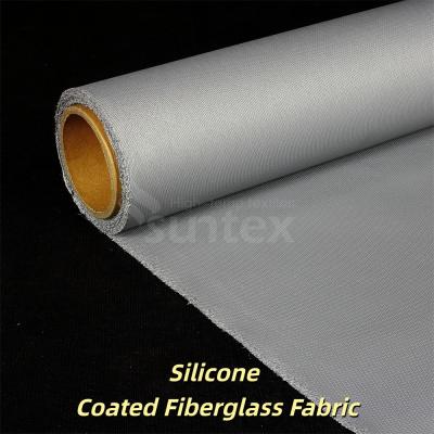 China Grey Color Alkali Free Fireproof Silicone Coated Fiberglass Fabric for Safety Curtains for sale