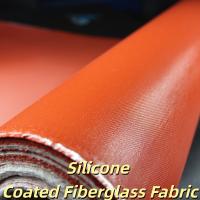 China Durable 0.3 mm Thickness 400 g/sqm Silicone Coated Fiberglass Fabric for High Temperature Areas with 1 / 1.2 / 1.5 meter Width for sale