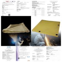China 17 Oz 16 Mil Fireproof Welding Blanket with Sparks Protection for High Temperature Safety for sale
