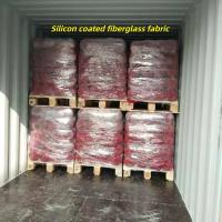 China Grey Color Silicone Coated Fiberglass Fabric with 1 / 1.2 / 1.5 meter Width and 50 m / 100 m Roll Length for sale