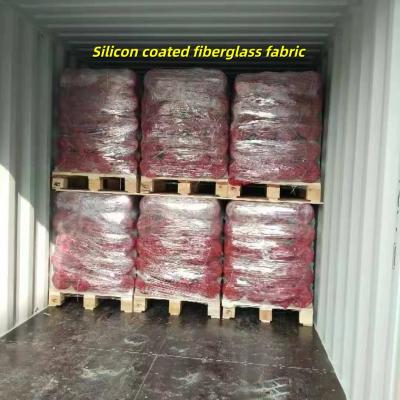 China Grey Color Silicone Coated Fiberglass Fabric with 1 / 1.2 / 1.5 meter Width and 50 m / 100 m Roll Length for sale
