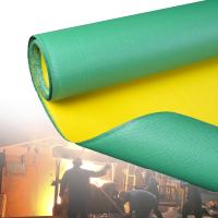 China Double Sided Silicone Coated Fireproof Fiberglass Cloth with 50 m / 100 m Roll Length and Alkali Free Thermal Insulation Fabric for sale