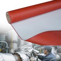 China High-Temperature Vemiculite Coated Silica Fiberglass Welding Blanket with 1800C Resistance Fireproof Fire Blanket for sale