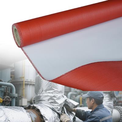 China High-Temperature Vemiculite Coated Silica Fiberglass Welding Blanket with 1800C Resistance Fireproof Fire Blanket for sale