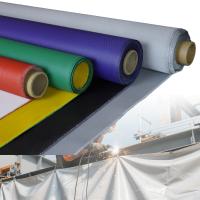 China Flexible Fire Retardant PU Coated Fiberglass Fabric 460 g/sqm 0.41 mm Heat Resistant Cloth with Multiple Width Options for sale