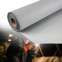 China High Temperature Resistance PU Coated Fiberglass Fabric with 1800C Heat Resistance and 5500C Glass Fabric Resistance in Blue/Black for sale