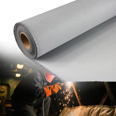 China High Temperature Resistance PU Coated Fiberglass Fabric with 1800C Heat Resistance and 5500C Glass Fabric Resistance in Blue/Black for sale