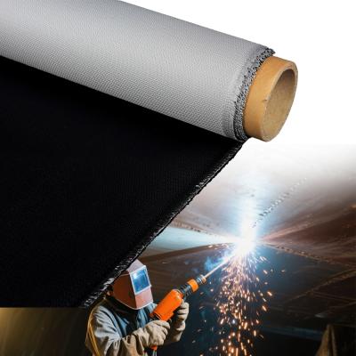 China Fireproof PU Coated Fiberglass Fabric with 1m to 1.55m Width Solvent and Oil Resistant Thermal Insulation Material for sale