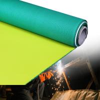 China Graphite Coated Splash Proof PU Coated Fiberglass Fabric Welding Blanket in 1m to 1.55m Widths for sale