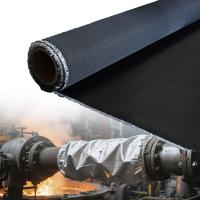 China Fire Protection Silicone Coated Fiberglass Fabric with 1 / 1.2 / 1.5 meter Width and 50 m / 100 m Roll Length in Grey Color for sale