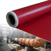 China Splash Proof Spark Resistant Weatherproof Silicone Coated Fiberglass Fabric Welding Blanket for sale