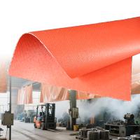 China Durable Fire Protection Silicone Coated Fiberglass Fabric with High Temperature Resistance 260℃ 400 g/sqm 0.3 mm for Metalworking for sale
