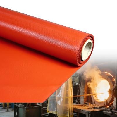 China Alkali Free Grey Color Double Sided Silicone Coated Fiberglass Fabric Fire Protection Blanket for sale