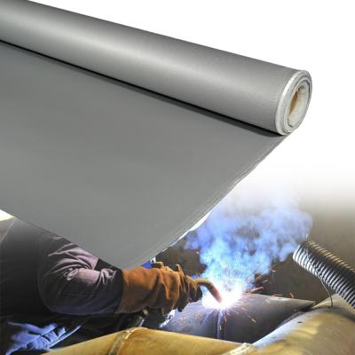 China Fire Resistant Barrier Silicone Coated Fiberglass Fabric with Temperature Resistance -50°C to 500°C 400 g/sqm Weight and 0.3 mm Thickness for sale