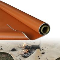 China E-Glass Silicone Rubber Coated Fiberglass Cloth with 400 g/sqm Weight and 1.5 Meter Width for Thermal Insulation for sale