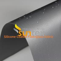 China Double Sided E-Glass Silicone Coated Fiberglass Fabric Fireproof High Temperature Resistance 50 m / 100 m Roll for sale