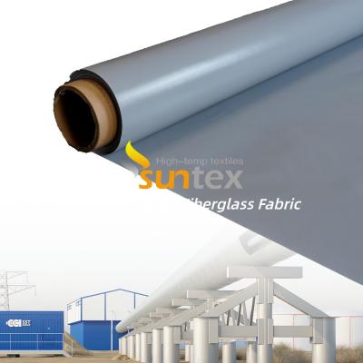 China Double Sided Silicone Coated Fiberglass Fabric with Temperature Resistance -50°C to 500°C and 50 m / 100 m Roll Length for sale