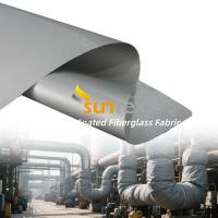 China Double Sided Silicone Coated Fiberglass Fabric with 50 m / 100 m Roll Length Corrosion Resistant and Weatherproof for sale