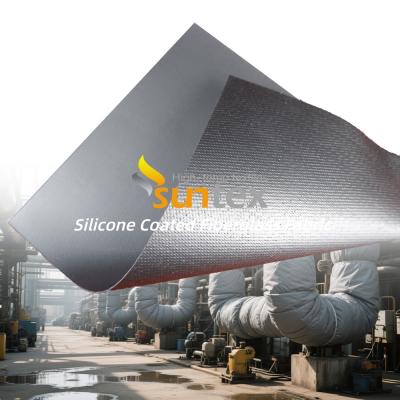China Anti-Corrosive Weatherproof Water Repellent Silicone Coated Fiberglass Fabric Fireproof Welding Blanket for sale