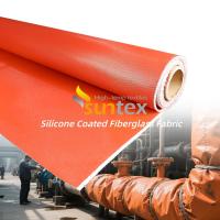 China Corrosion Resistant Weatherproof Water Repellent Silicone Coated Fiberglass Fabric for High Temperature Applications for sale