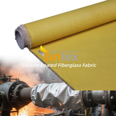 China Red Double Sided Alkali Free Silicone Coated Fiberglass Fabric for Thermal Insulation for sale