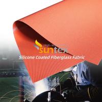 China Double Sided Alkali Free Silicone Coated Fiberglass Fabric with 50 m / 100 m Roll Length for Fireproof Insulation for sale