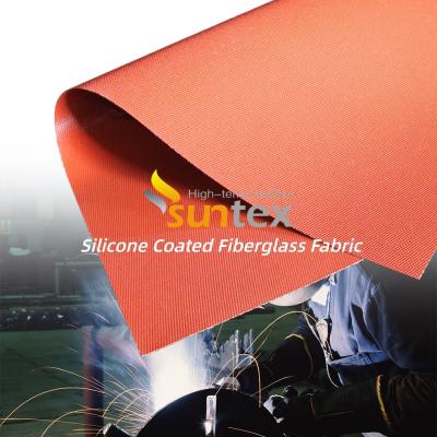 China Double Sided Alkali Free Silicone Coated Fiberglass Fabric with 50 m / 100 m Roll Length for Fireproof Insulation for sale