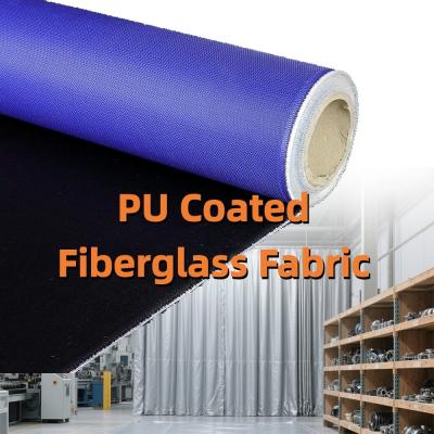China Industrial-Grade High-Strength Fireproof PU-Coated Fiberglass ClothCore Parameters: 460 g/sqm | 0.41 mm | PU-Coated for Durability for sale