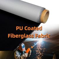 China High-Silica Heat-Resistant Fireproof PU-Coated Fiberglass Fabric Ideal for Fire Prevention Applications | Premium Coated Fiberglass Material for sale