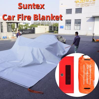 China Suntex EV Car Fire Blanket with 2.3-2.7 cm³/(cm²·s) Breathability and 550℃/1000℃ Thermal Resistance in Gray for sale