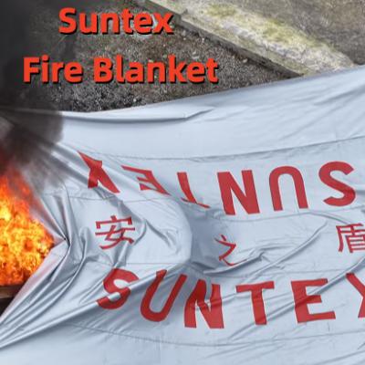 China Suntex 60-Minute Fire Protection Gray EV Car Fire Blanket with Oxygen Deprivation for Lithium-Ion Battery Safety for sale