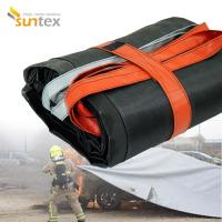 China Gray EV Car Fire Blanket with 550℃/1000℃ Thermal Resistance for Oxygen Deprivation Fire Control for sale