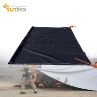 China Gray EV Car Fire Blanket with 550℃/1000℃ Thermal Resistance for Oxygen Deprivation Fire Pit Mat for sale