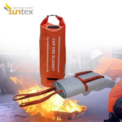 China EV Car Fire Blanket with 550℃/1000℃ Thermal Resistance for Oxygen Deprivation and Quick Deployment for sale