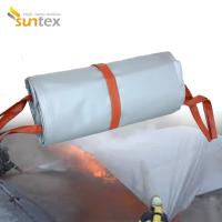 China Extra Large Gray EV Fire Blanket with 550℃/1000℃ Thermal Resistance for Fire Pit Mat for sale