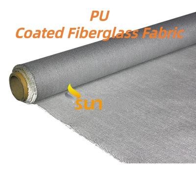 China Fire-Retardant Oil-Solvent Resistant Fiberglass Fabric: High-Strength PU-Coated for sale