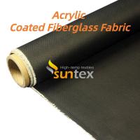 China Red Color Acrylic Coated Fire Resistant Fiberglass Fabric With 550 Degree C Temperature Resistance And Easy To Sew And Cut for sale
