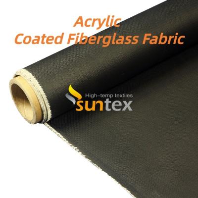 China Red Color Acrylic Coated Fire Resistant Fiberglass Fabric With 550 Degree C Temperature Resistance And Easy To Sew And Cut for sale
