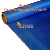 China Red Color Acrylic Coated Fire Resistant Fiberglass Fabric With 550 Degree C Temperature Resistance And Easy To Sew And Cut for sale