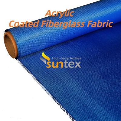 China Red Color Acrylic Coated Fire Resistant Fiberglass Fabric With 550 Degree C Temperature Resistance And Easy To Sew And Cut for sale