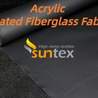 China 16oz Acrylic Coated Fire Resistant Fiberglass Fabric with 550 Degree C Temperature Resistance and Reduced Toxic Smoke for sale