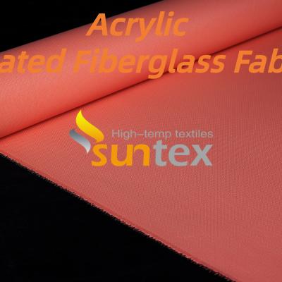 China Fire Resistant Fiberglass Fabric with Acrylic Coating for 550 Degree C Temperature Resistance Self Extinguishing and Non Toxic Smoke Emission for sale
