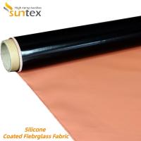 China Fireproof Waterproof Silicone Coated Fiberglass Fabric 850g/m2 High Silica Fiberglass Cloth for Harsh Environments for sale