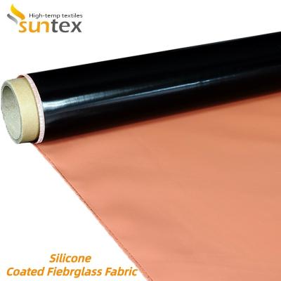 China Fireproof Waterproof Silicone Coated Fiberglass Fabric 850g/m2 High Silica Fiberglass Cloth for Harsh Environments for sale