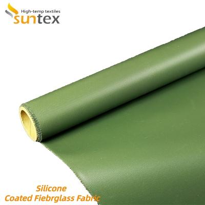 China Silicone Coated Fiberglass Fabric with Extreme Temperature Resistance Chemical Corrosion Resistant and Fireproof Properties for sale