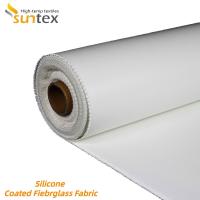 China Durable Fireproof Silicone Coated Fiberglass Fabric with Double Side Silicon Coating, 850g/m2 Weight, and 260℃ Heat Resistance for sale