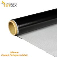 China Fireproof Silicone Coated Fiberglass Fabric with Double Side Silicone Coating and 850g/m2 High Strength for Harsh Weather Conditions for sale