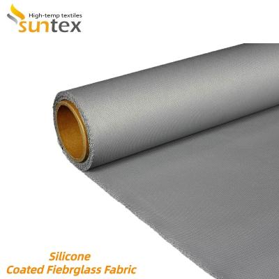 China Fireproof Waterproof Chemical Corrosion Resistant Silicone Coated Fiberglass Fabric High Silica Fiberglass Cloth for sale