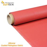 China Fireproof Waterproof Silicone Coated Fiberglass Fabric 850g/m2 High Silica Fiberglass Cloth for Harsh Environments for sale